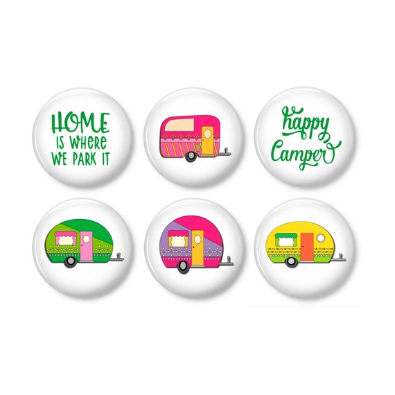 Camping Refrigerator Magnets Fridge Magnets With Campers - Etsy