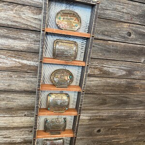 Vertical 6 Count Belt Buckle Display, Case, Box. Whitewash - Etsy