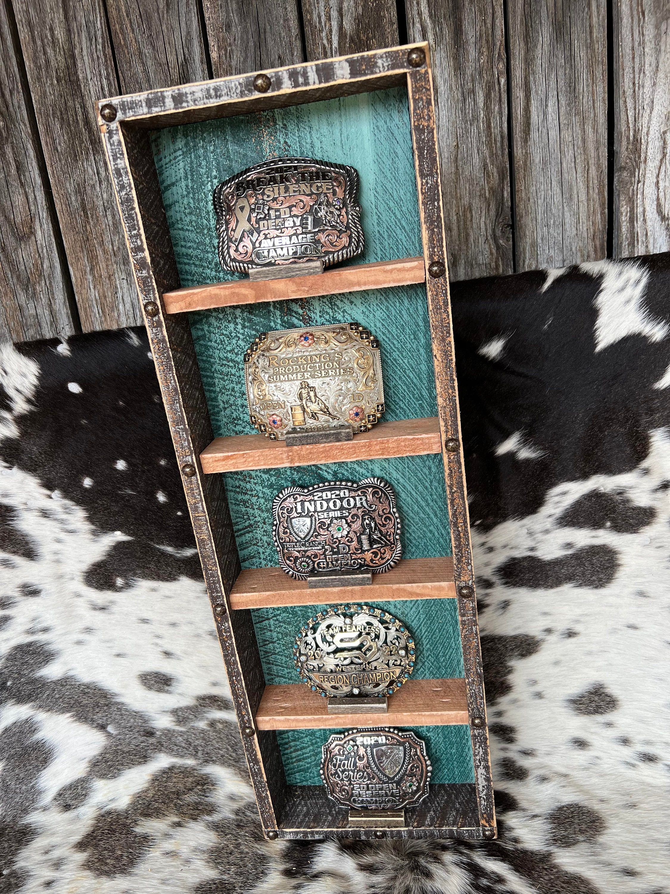 Vertical 5 COUNT Belt Buckle Display, Case. SAGE Green - Etsy