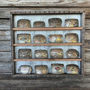 16 Count Buckle Display, Case, Box, WOOD, Whitewash - Etsy