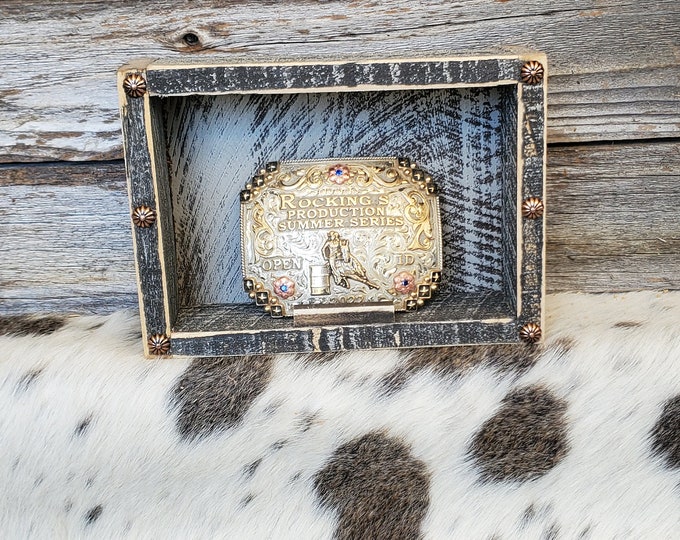 Belt Buckle Display Case Holds 12 Buckles-tan - Etsy