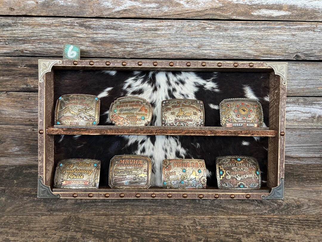 IN STOCK 8 Count Buckle Display, COWHIDE, Warm Brown Wood #6 - Etsy
