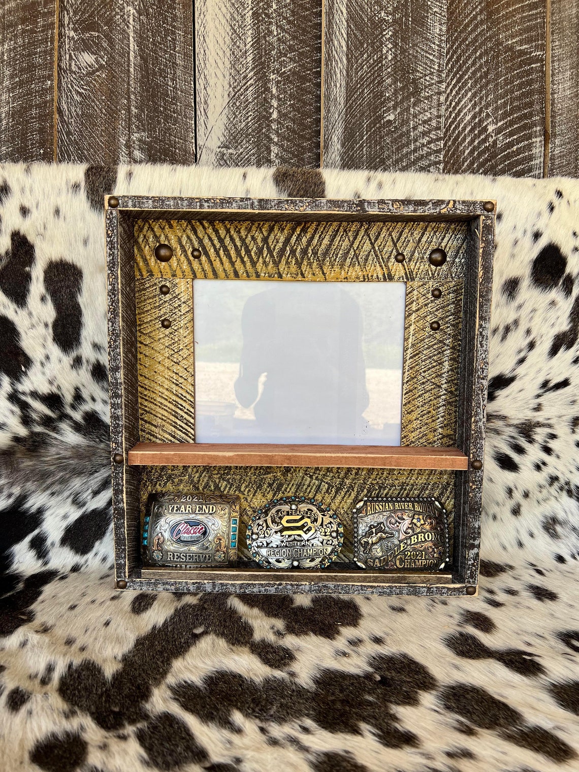 Buckle Display With 8x10 Picture. Holds 1-3 Buckles. MUSTARD - Etsy