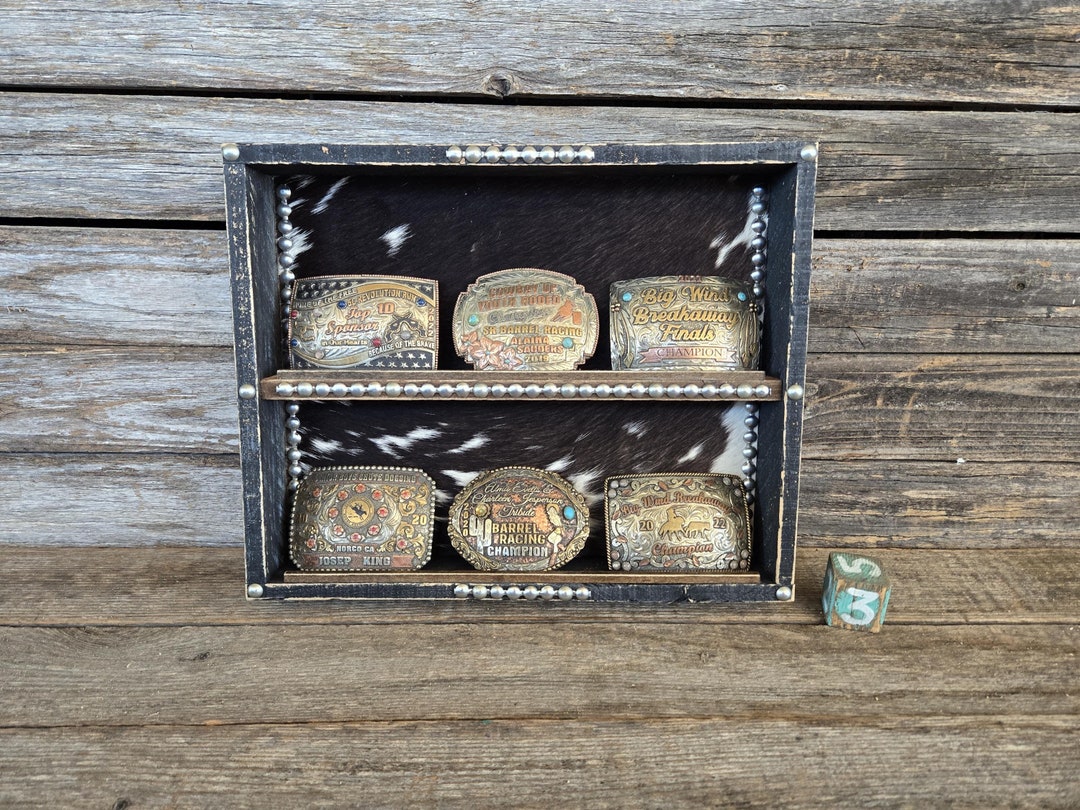 In STOCK Horizontal 6 Count Box Buckle Display, COWHIDE, Black #3 - Etsy