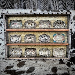 12 Count Belt Buckle Display, Case, Wood. MUSTARD - Etsy