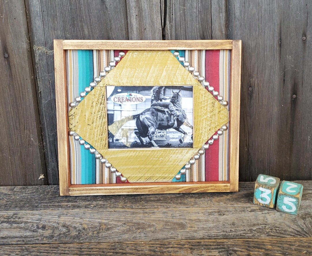 IN STOCK Serape 5x7 Simple Picture Frame. Mustard Wood Frame 35 - Etsy