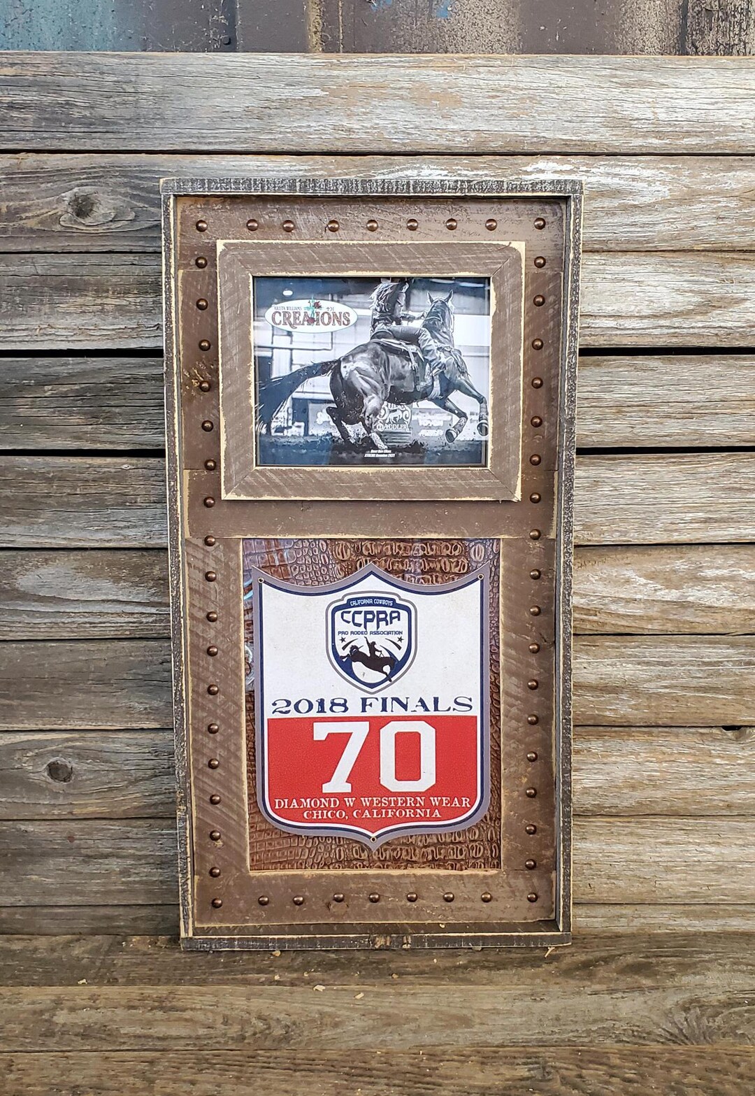 8x10 Picture/11x14 Back Number Display. Warm Brown Wood, Rose Gold ...