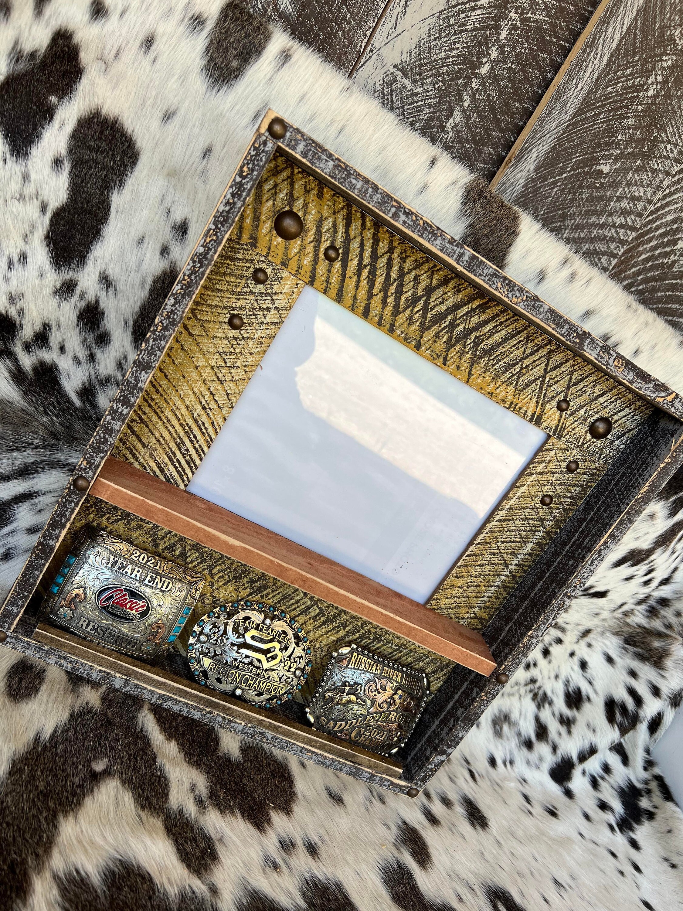 Buckle Display With 8x10 Picture. Holds 1-3 Buckles. MUSTARD - Etsy