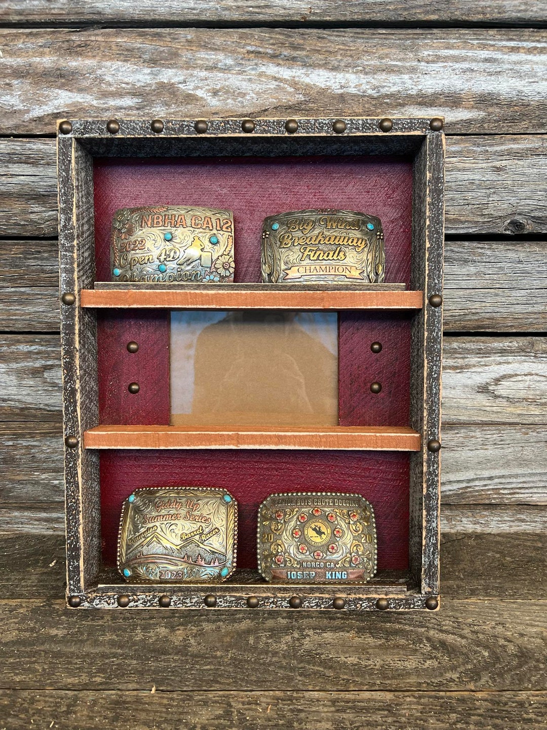 4 Count Buckle Display With 5x7 Center Picture, RED - Etsy