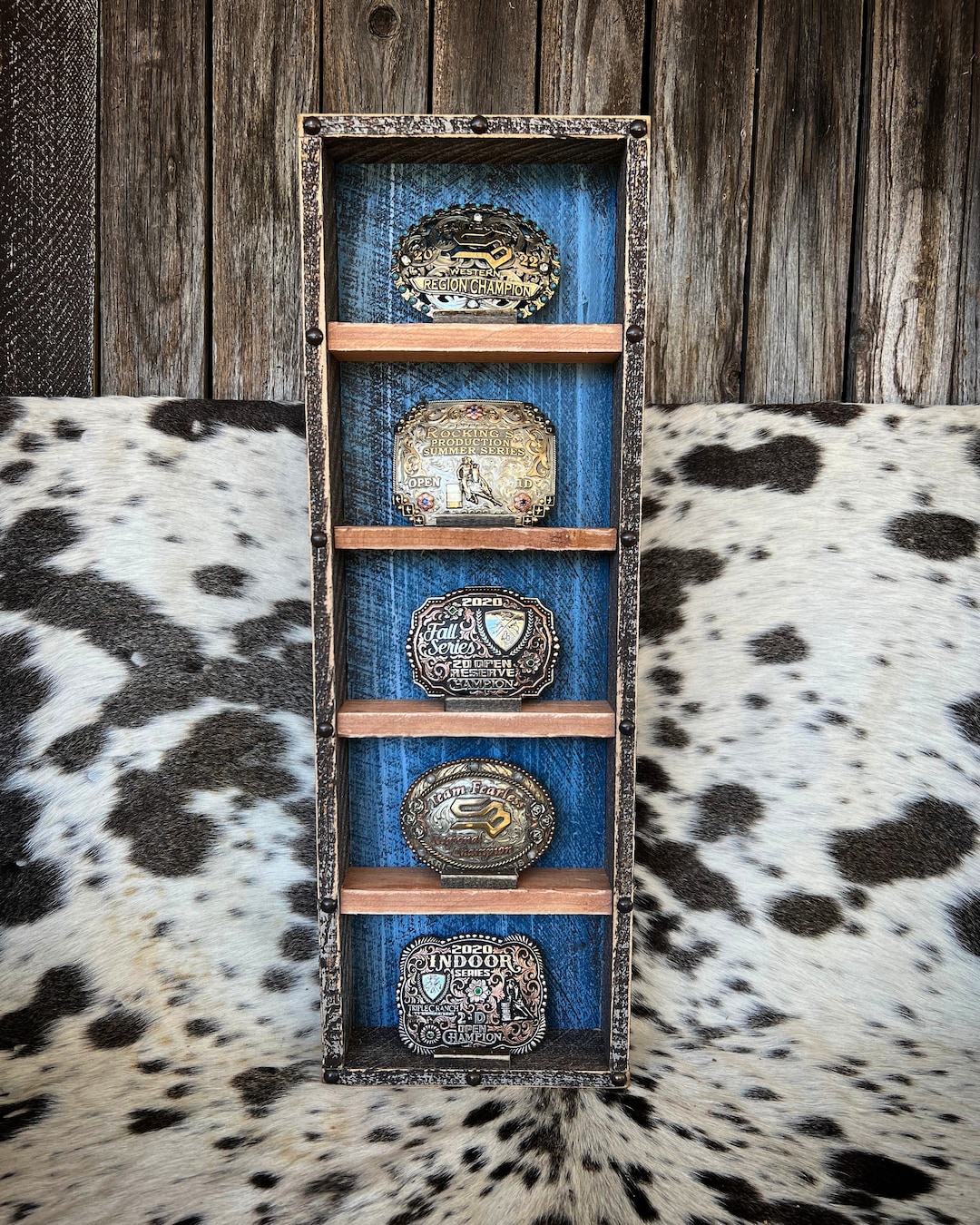Vertical COUNT Belt Buckle Display, Case. WRANGLER BLUE - Etsy