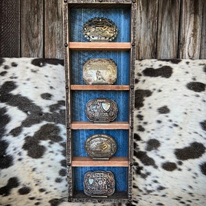 Vertical COUNT Belt Buckle Display, Case. WRANGLER BLUE - Etsy