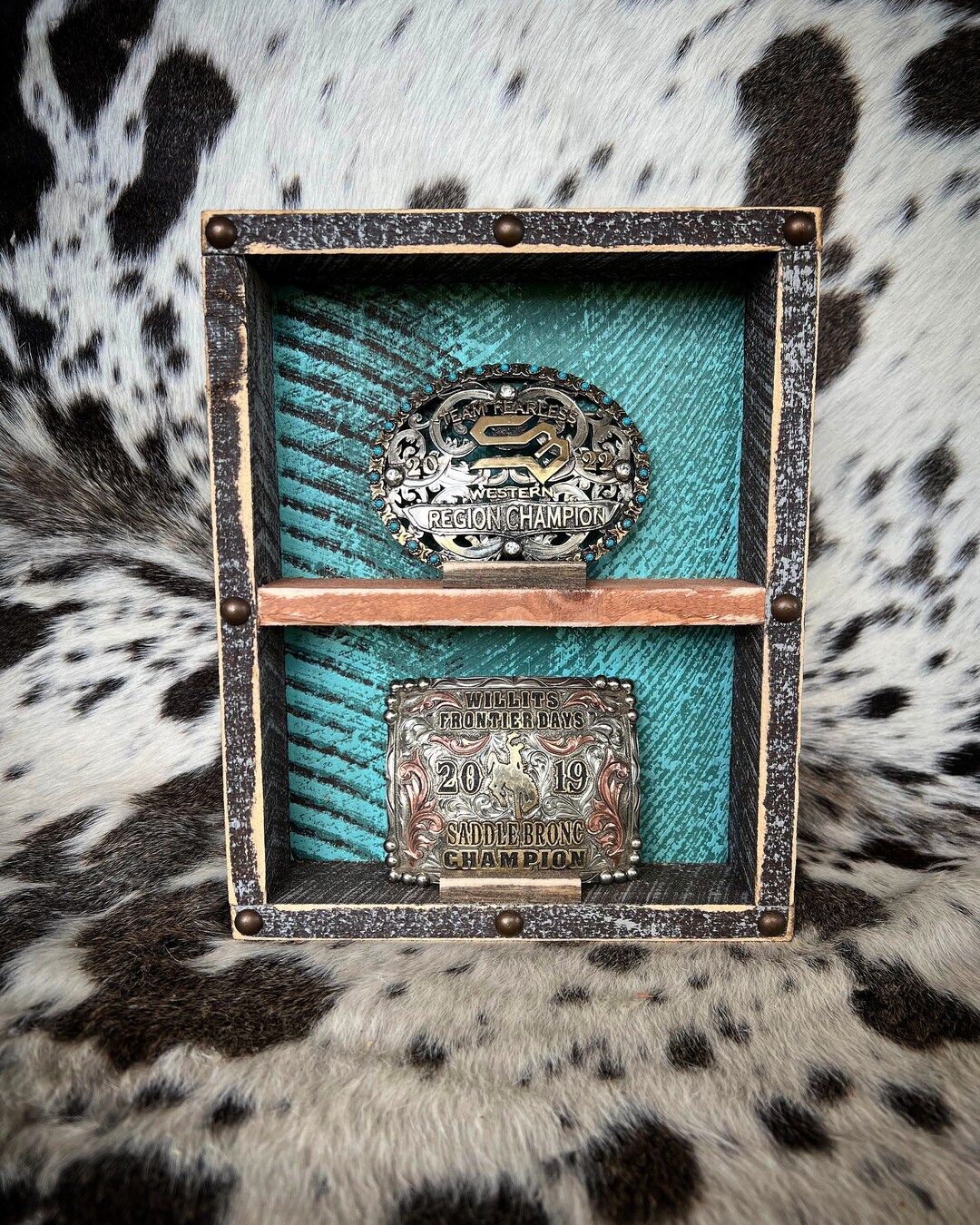Vertical 2 Count Belt Buckle Display, Case. TURQUOISE - Etsy