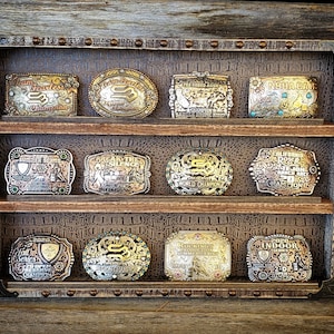 12 Count Belt Buckle Display, Gator, Dark Antique ASH BROWN - Etsy