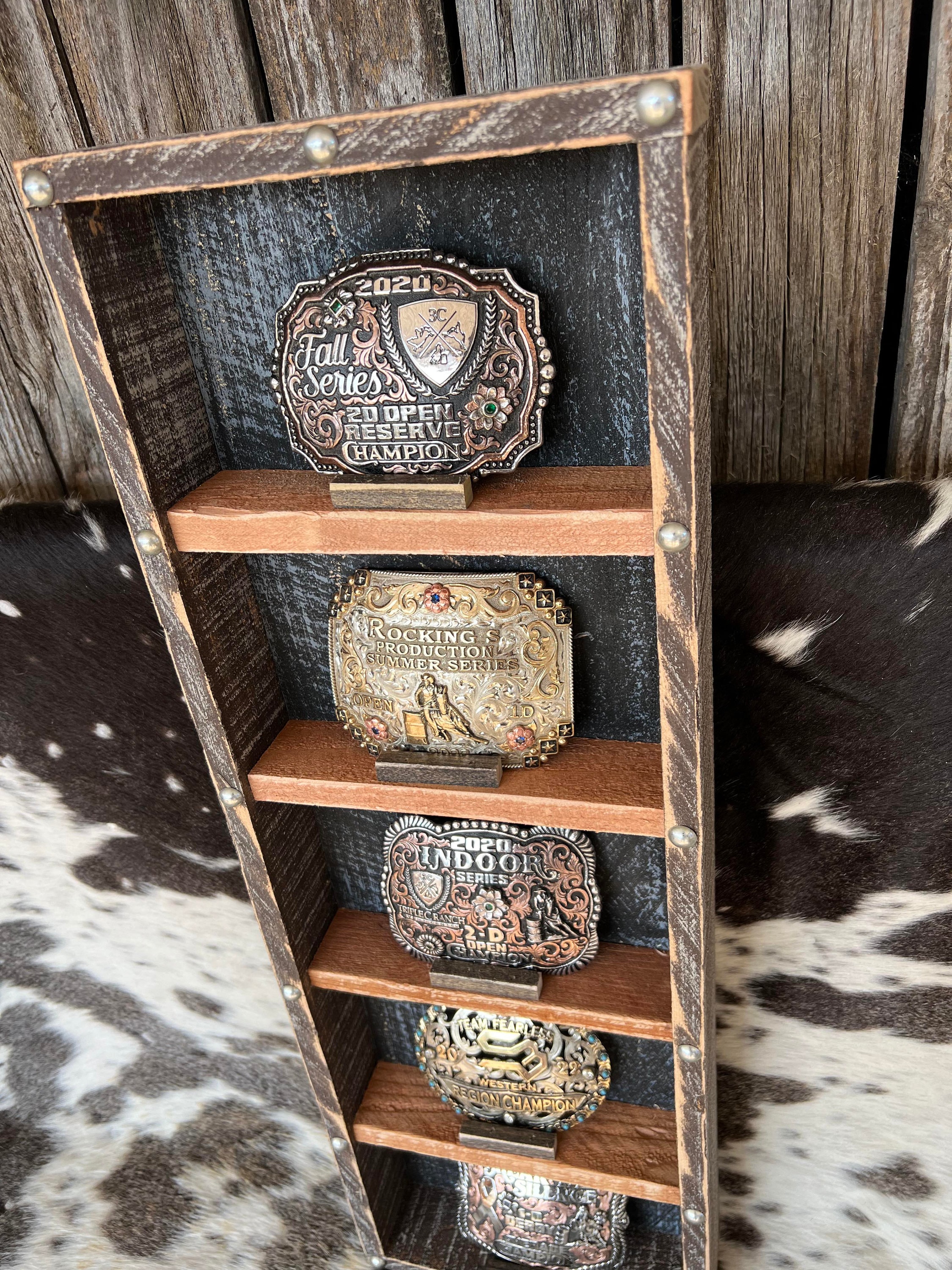 Vertical 5 COUNT Belt Buckle Display, Case. BLACK - Etsy