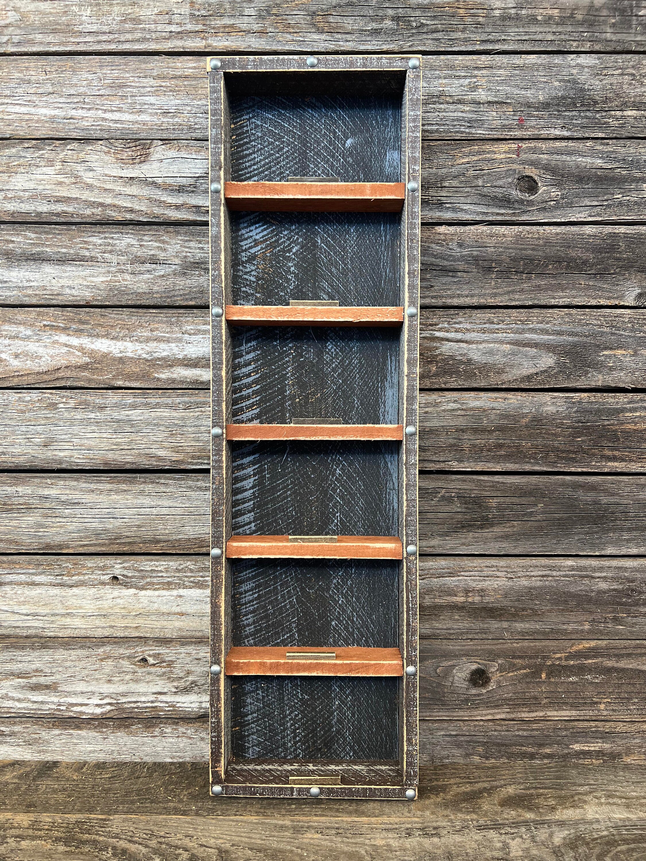 Vertical 6 Count Belt Buckle Display, Case, Box. Antique Black - Etsy