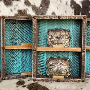 AWARDS PACKS Vertical 2 Count Buckle Display, Case, TURQUOISE - Etsy