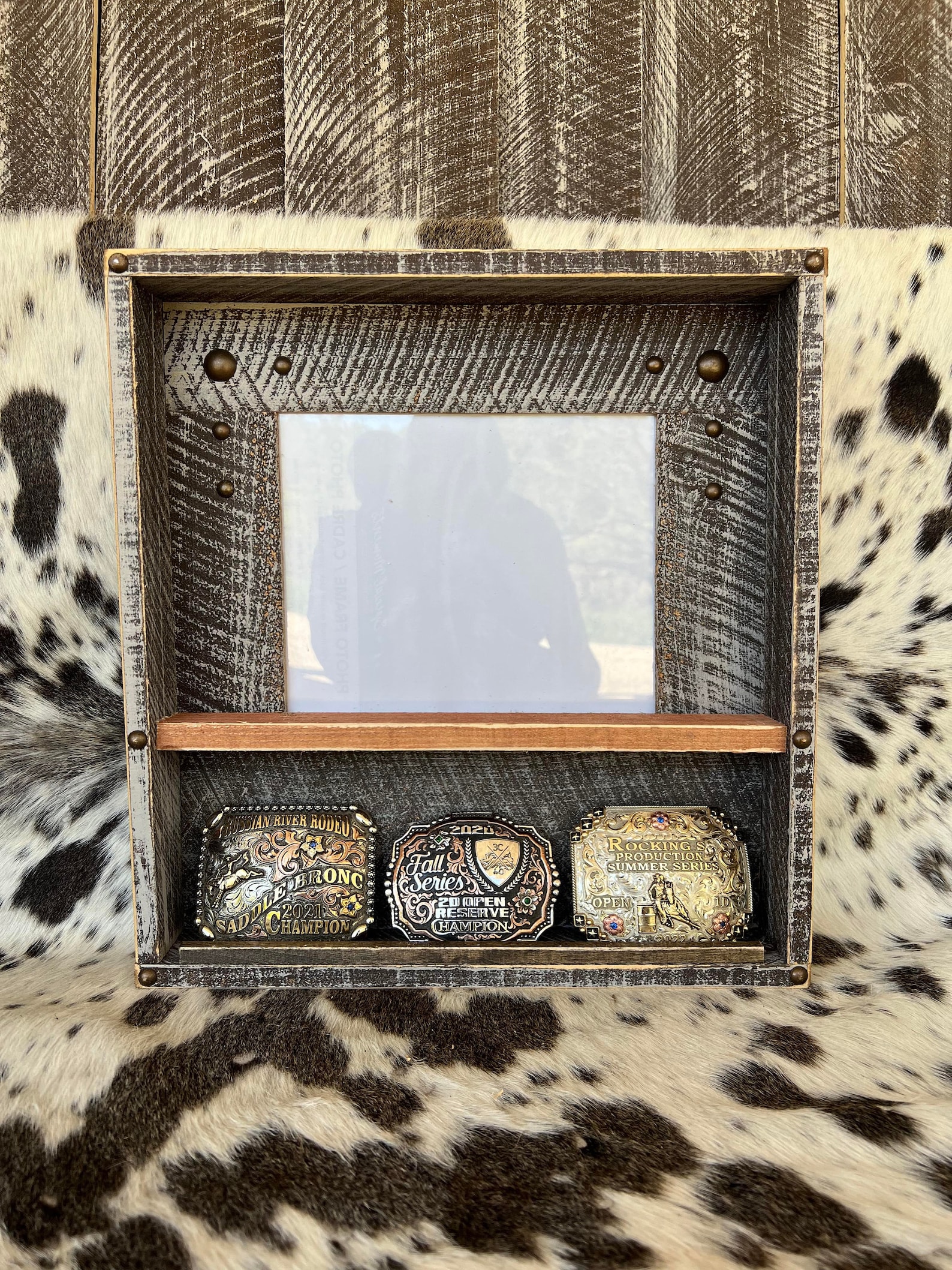 Buckle Display With 8x10 Picture. Holds 1-3 Buckles. BARNWOOD BROWN - Etsy