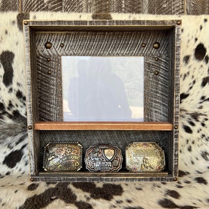 Buckle Display With 8x10 Picture. Holds 1-3 Buckles. BARNWOOD BROWN - Etsy