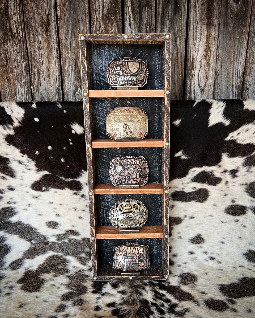 Vertical 5 COUNT Belt Buckle Display, Case. BLACK - Etsy