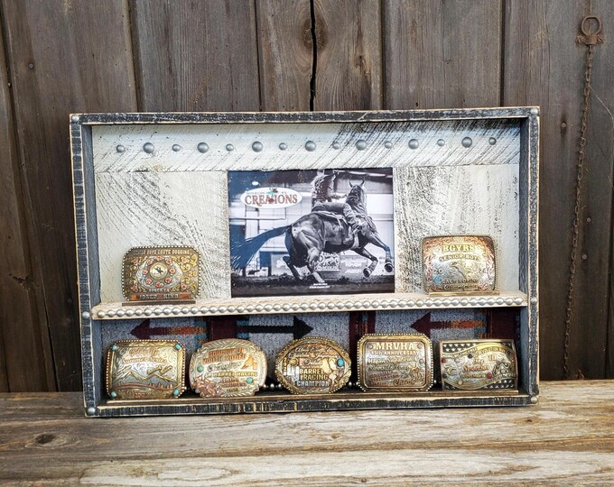 IN STOCK 8x10 Picture Buckle Frame. Holds 7 Buckles. Navajo Wool, Black ...