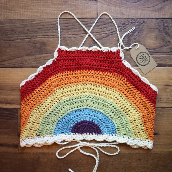 Rainbow Crop Top - Etsy
