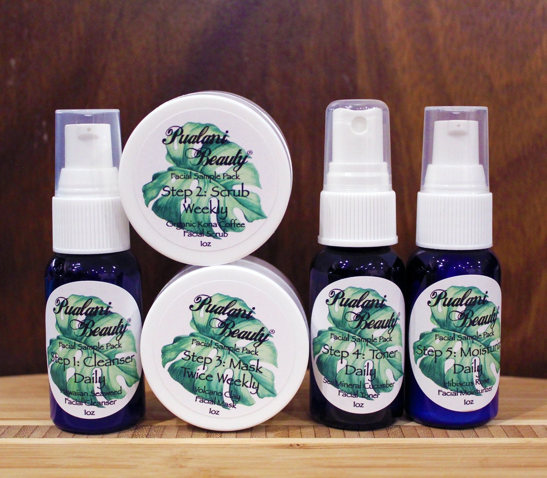 Face Sampler 5-piece Gift Pack | Scrub | Mask | Cleanser | Toner ...