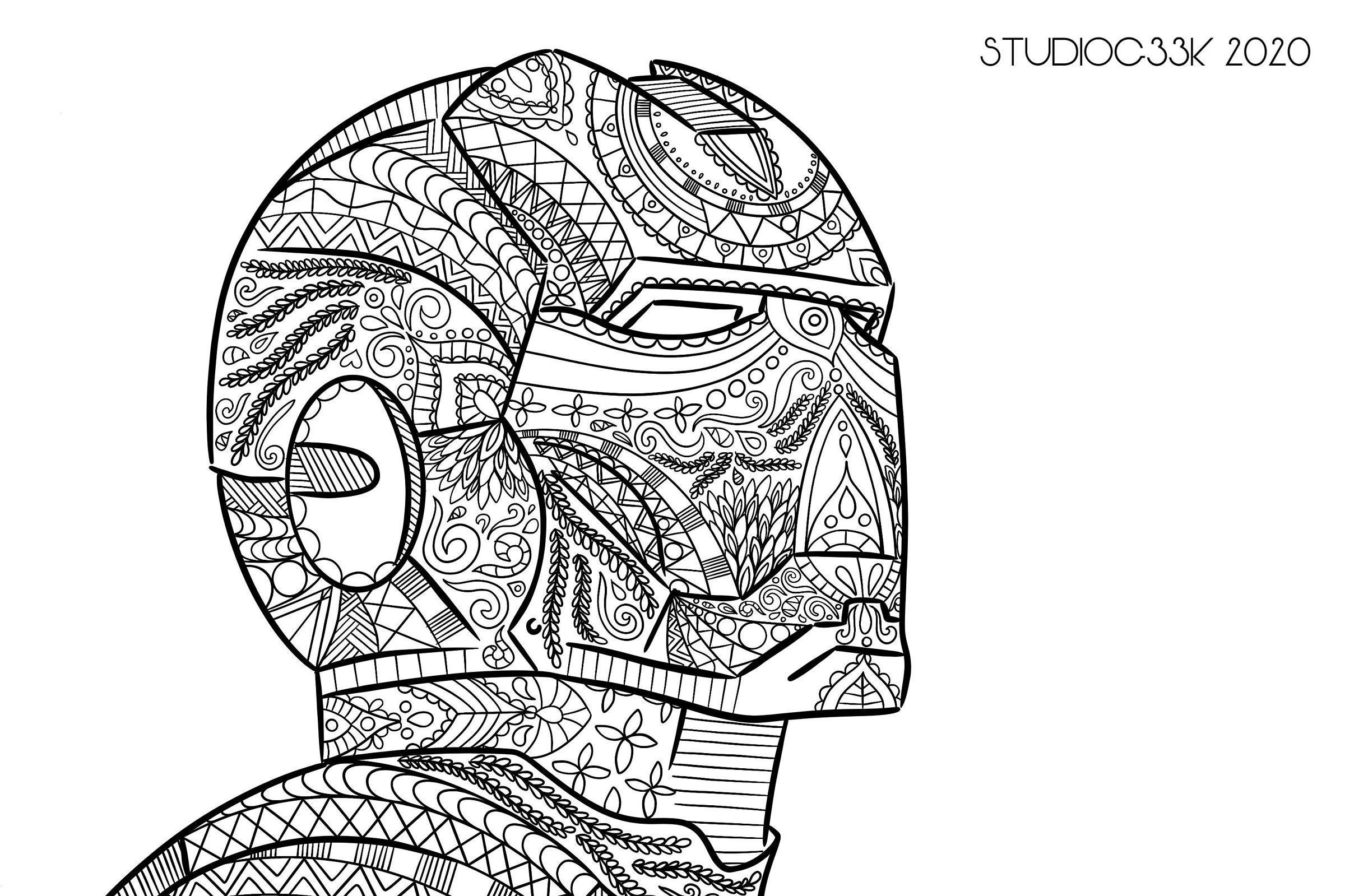 Superheroes Zentangle Four Printable Digital Download Coloring | Etsy