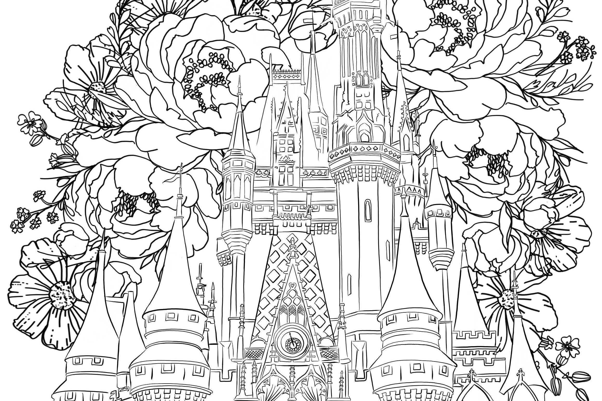 Castle Printable Digital Download Coloring Page - Etsy