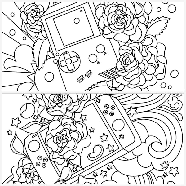 Gaming Coloring Pages - Etsy