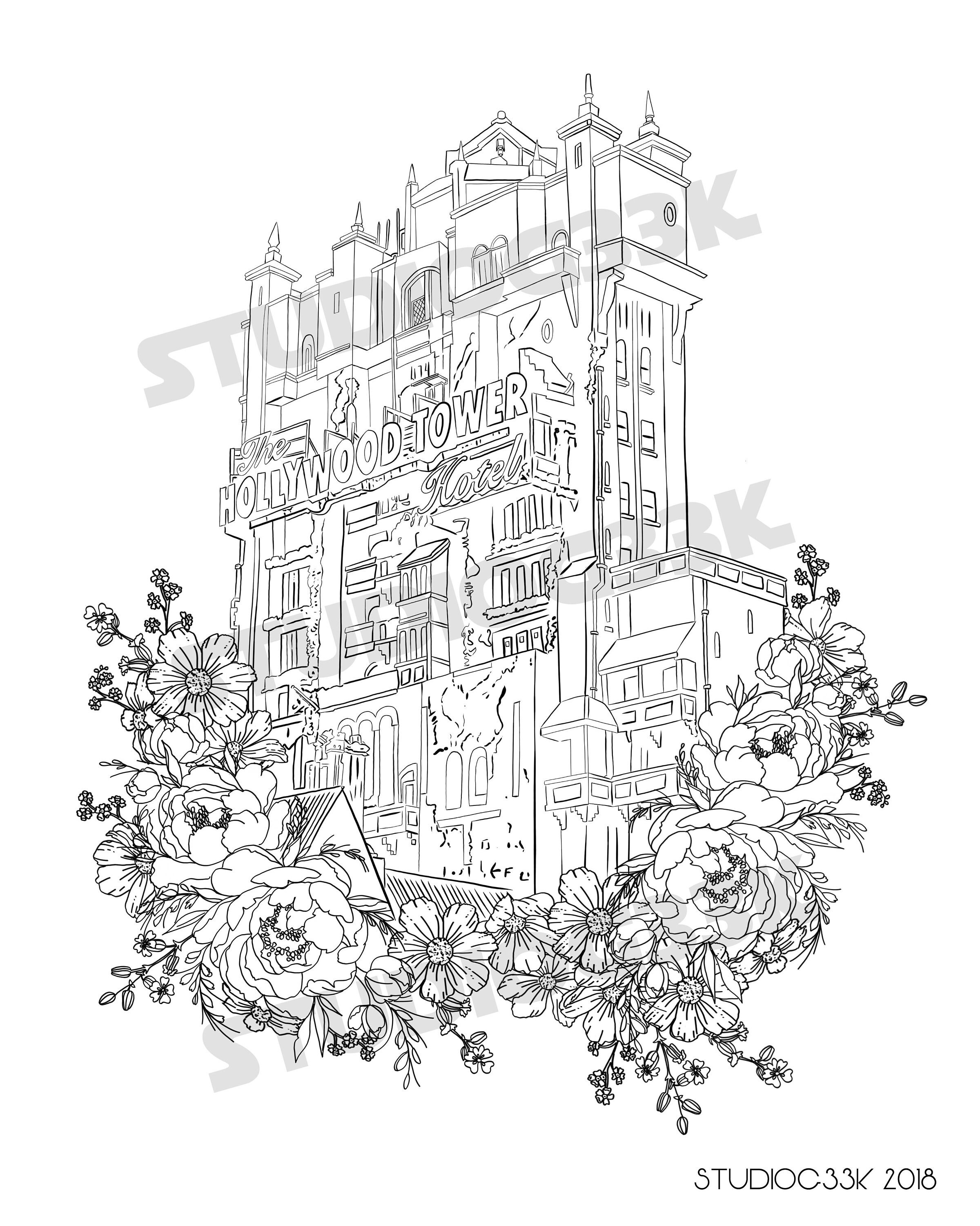 Hollywood Coloring Page