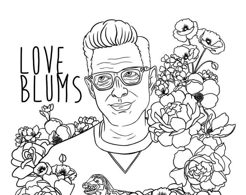Jeff Goldblum Three Digital Download Coloring Pages Package | Etsy