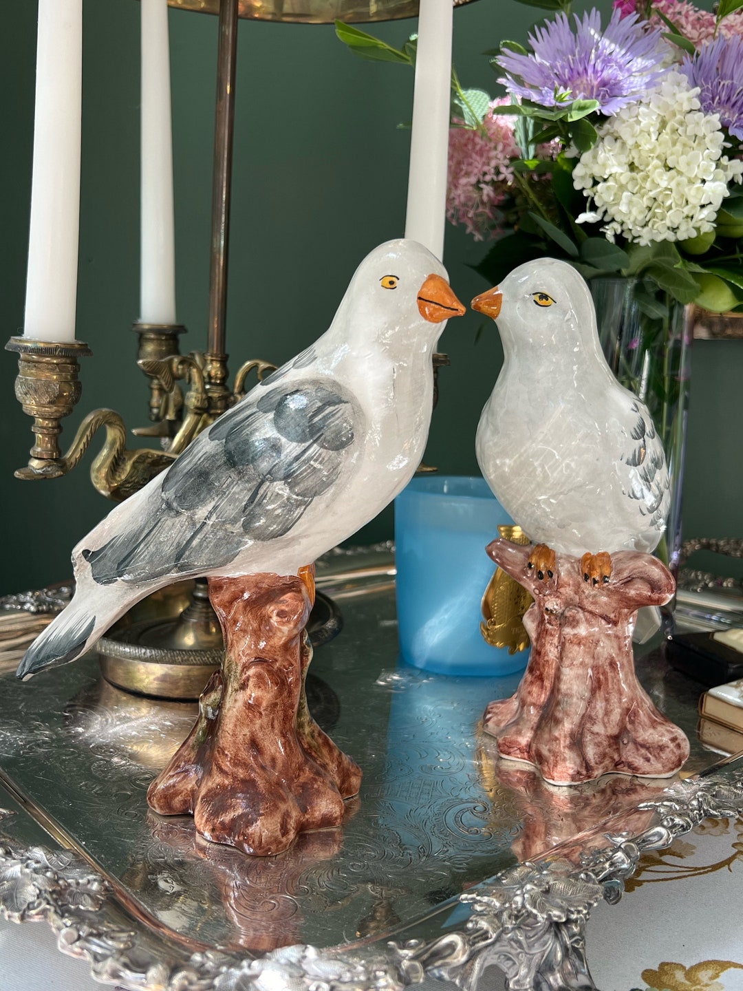 Vintage Pair of Italian Bird Figurines // Hand Painted // Midcentury ...