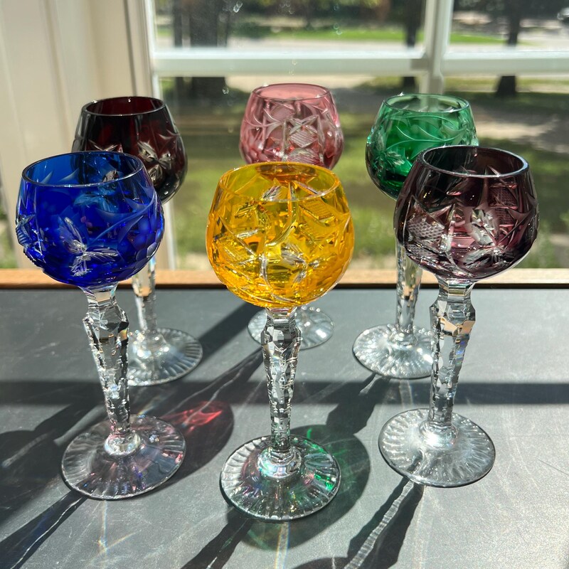 Colored Glass Stemware - Etsy