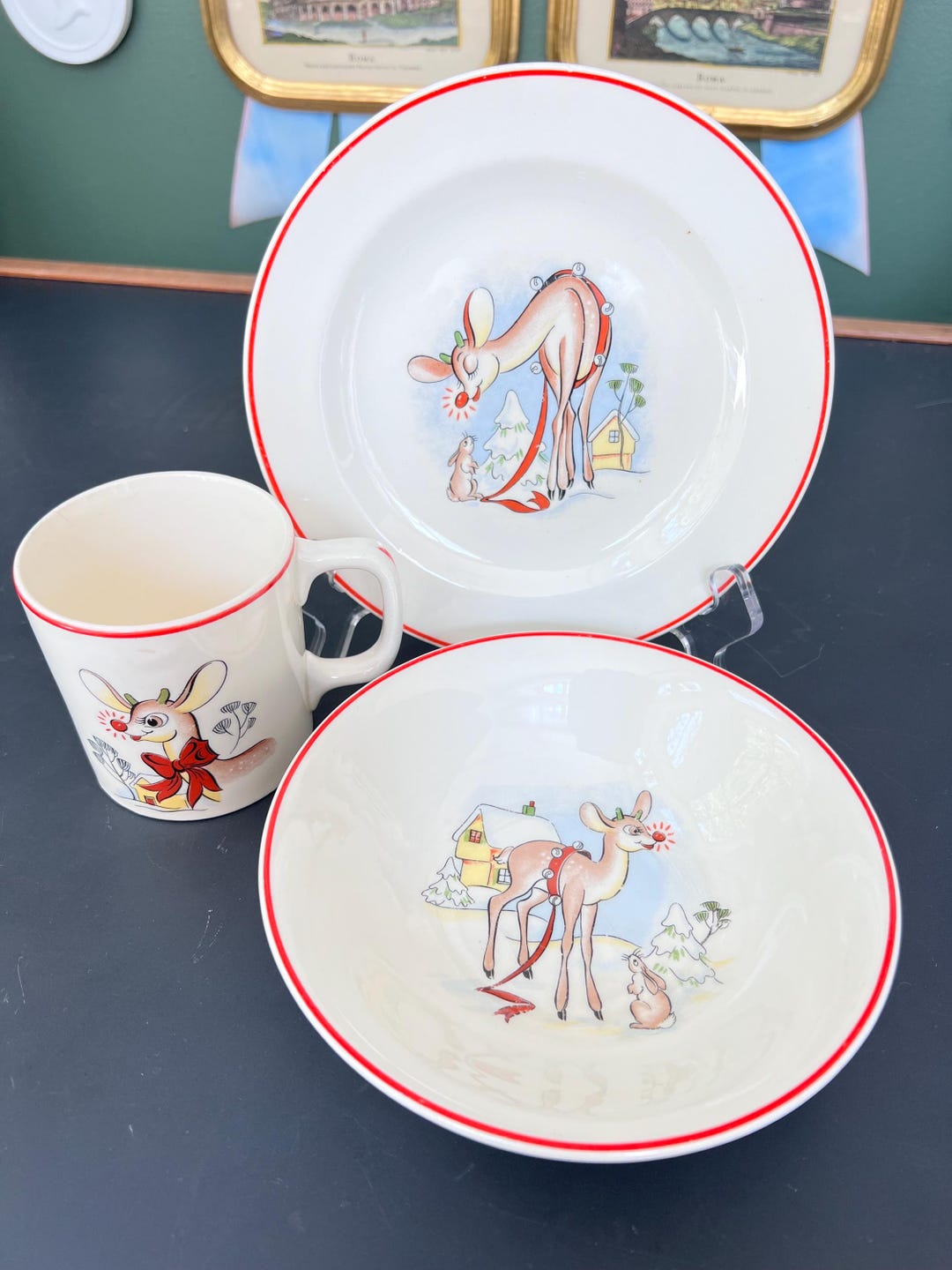 Christmas Dishes for Children // Rudolph the Red-nosed Reindeer Feeding ...