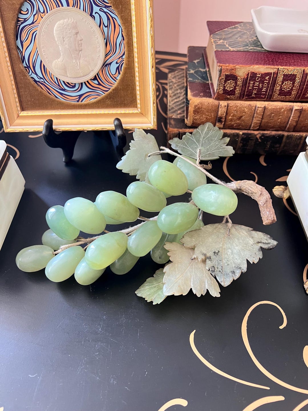 Beautiful Midcentury Large Bunch of Jade Grapes // Chinoiserie Decor ...