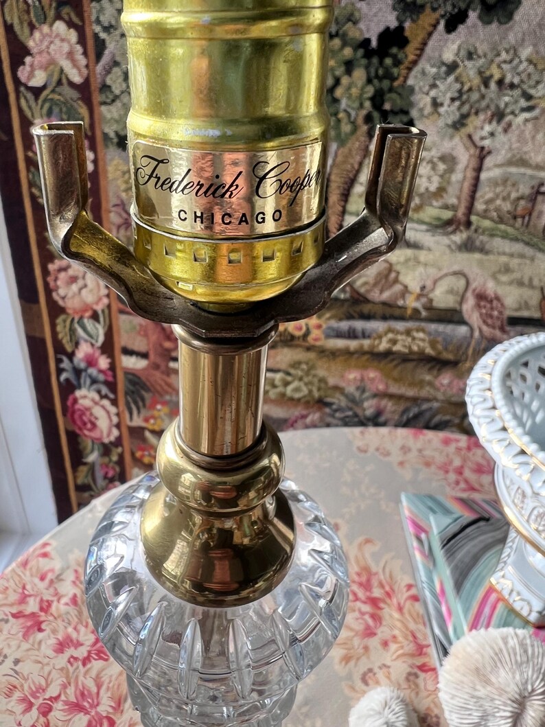 Vintage Frederick Cooper Chicago Crystal Table Lamp // Cut Crystal ...
