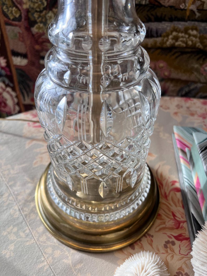 Vintage Frederick Cooper Chicago Crystal Table Lamp // Cut Crystal ...