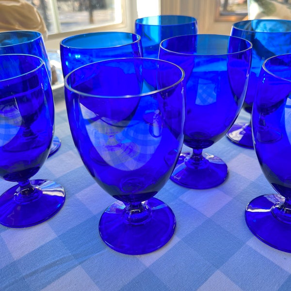 Blue Stemware - Etsy