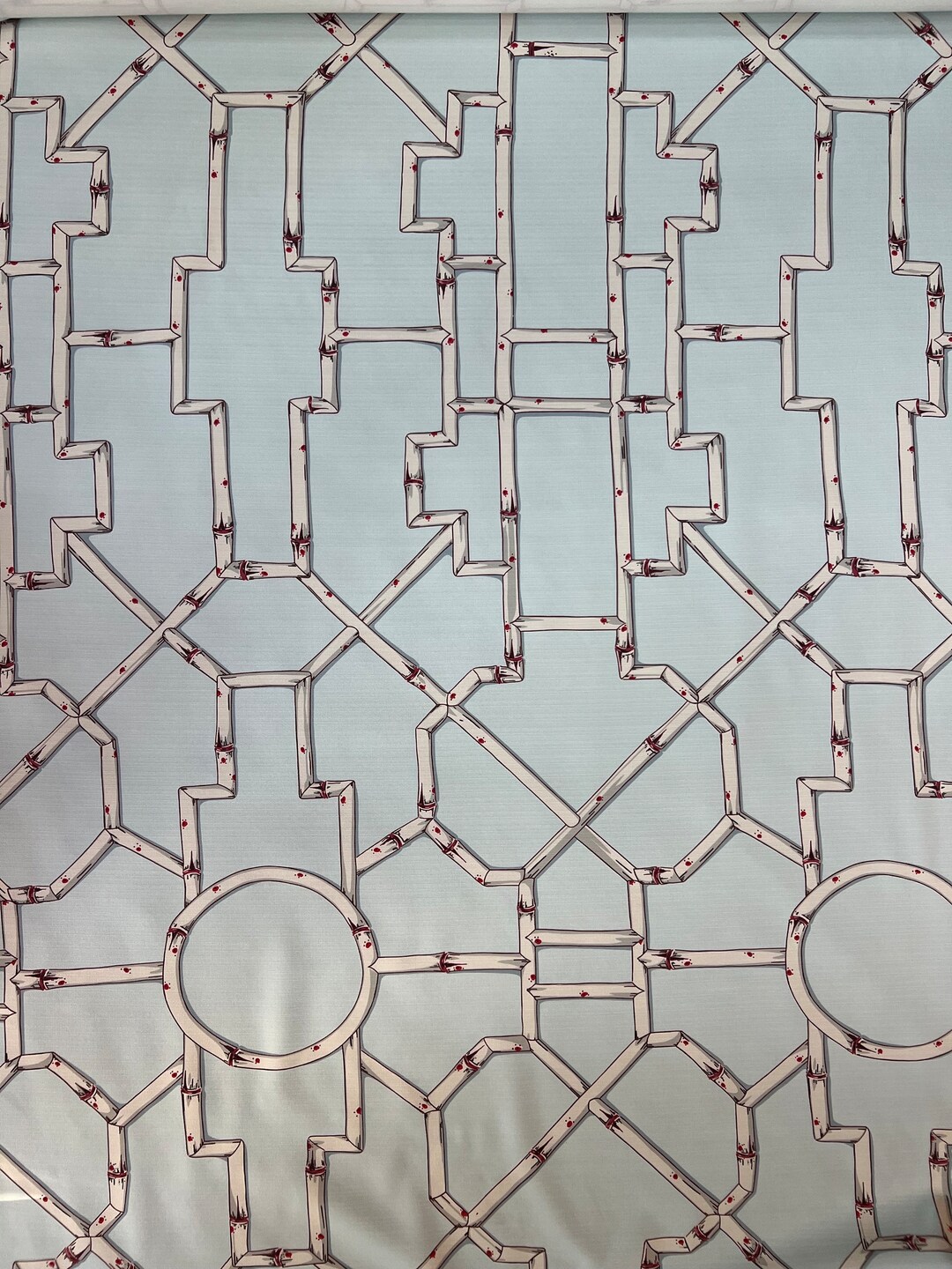 10 Yard Roll of Scalamandre “baldwin Bamboo Outdoor Print” Cream and ...