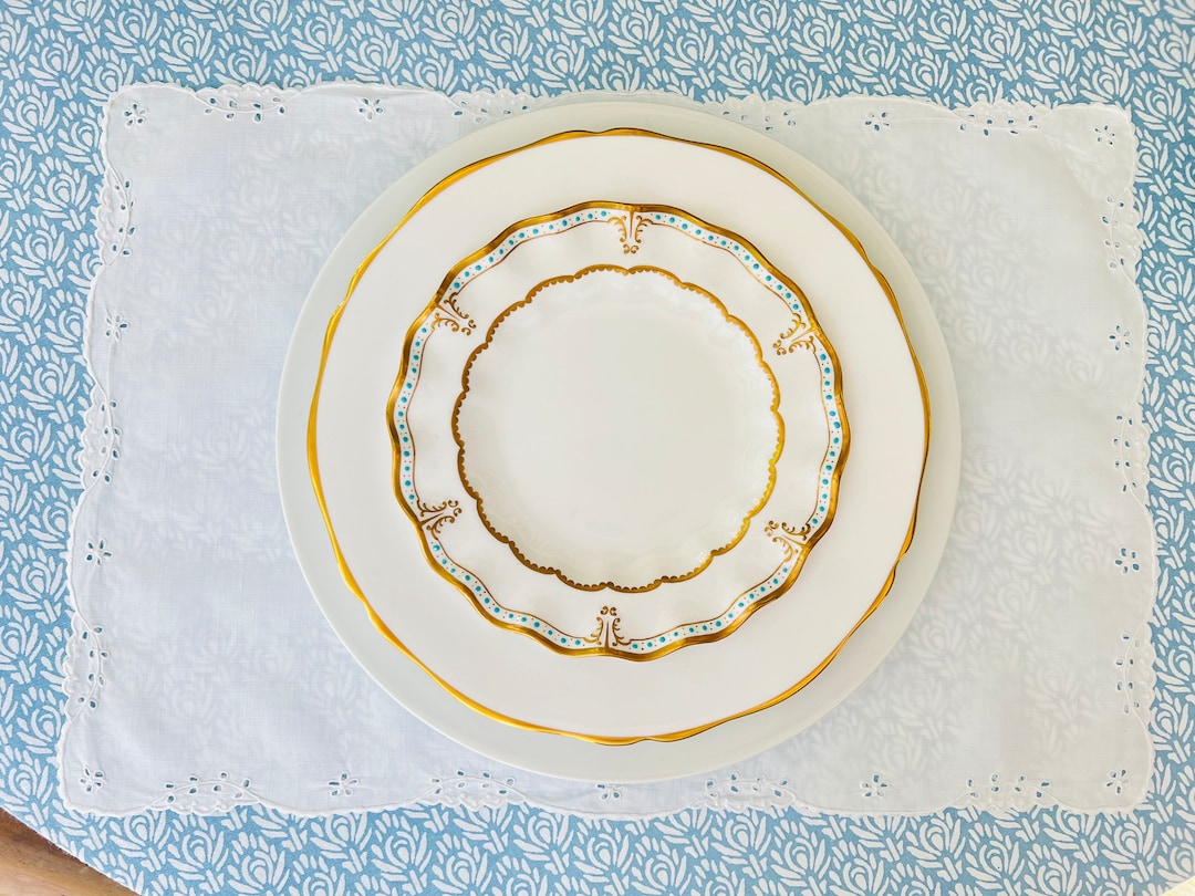 Set of 11 Vintage Madeira? Hand Embroidered Linen Placemats // White ...