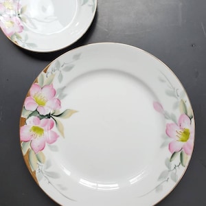 Vintage Mini Set of Fine China by Noritake // Hand Painted Pink Floral ...