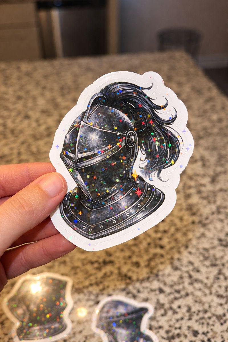 Holographic Medieval Knight Sticker Set, Water-resistant Vinyl - Etsy