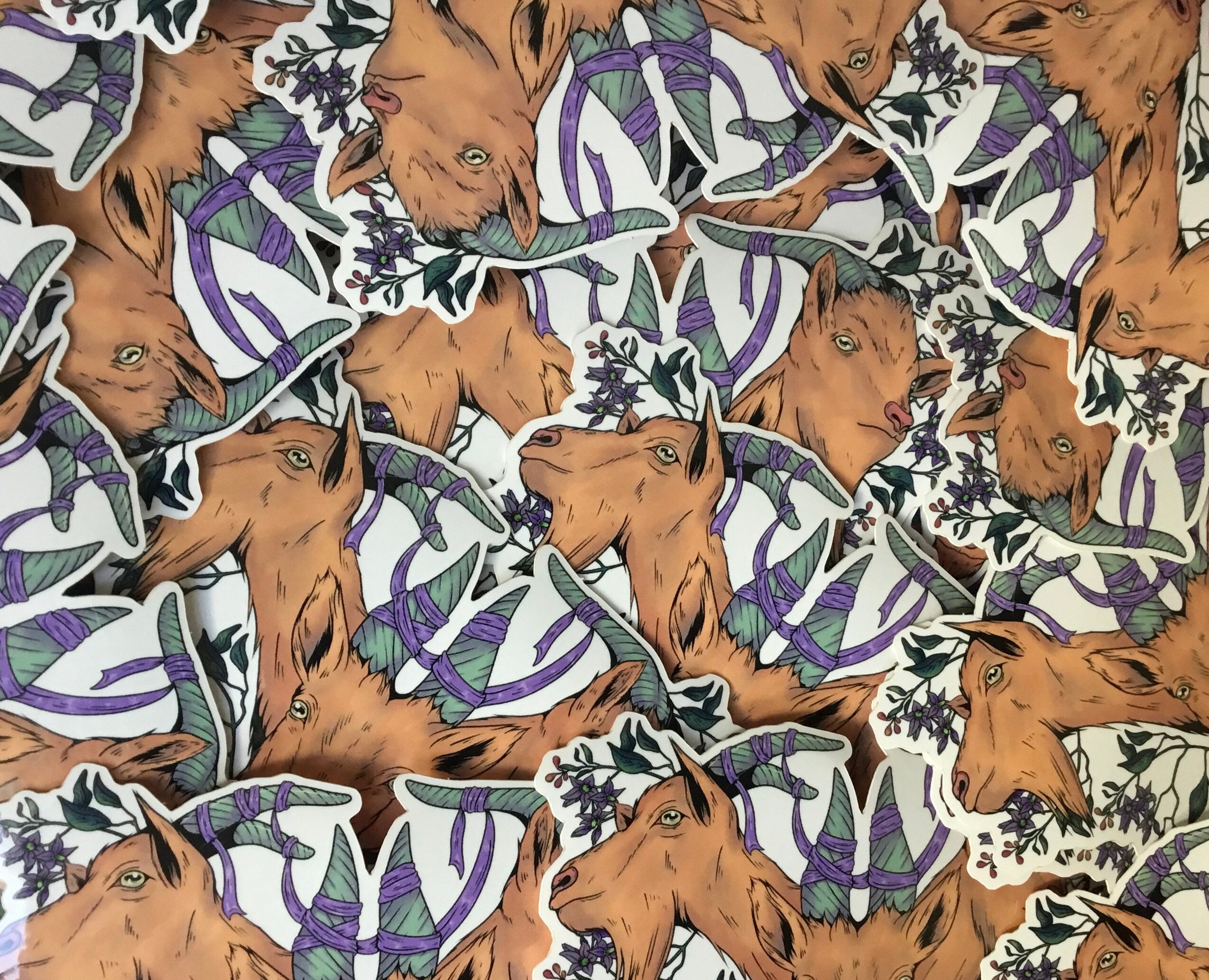 Three-headed Goat Vinyl Scratchproof/weatherproof Sticker | Etsy