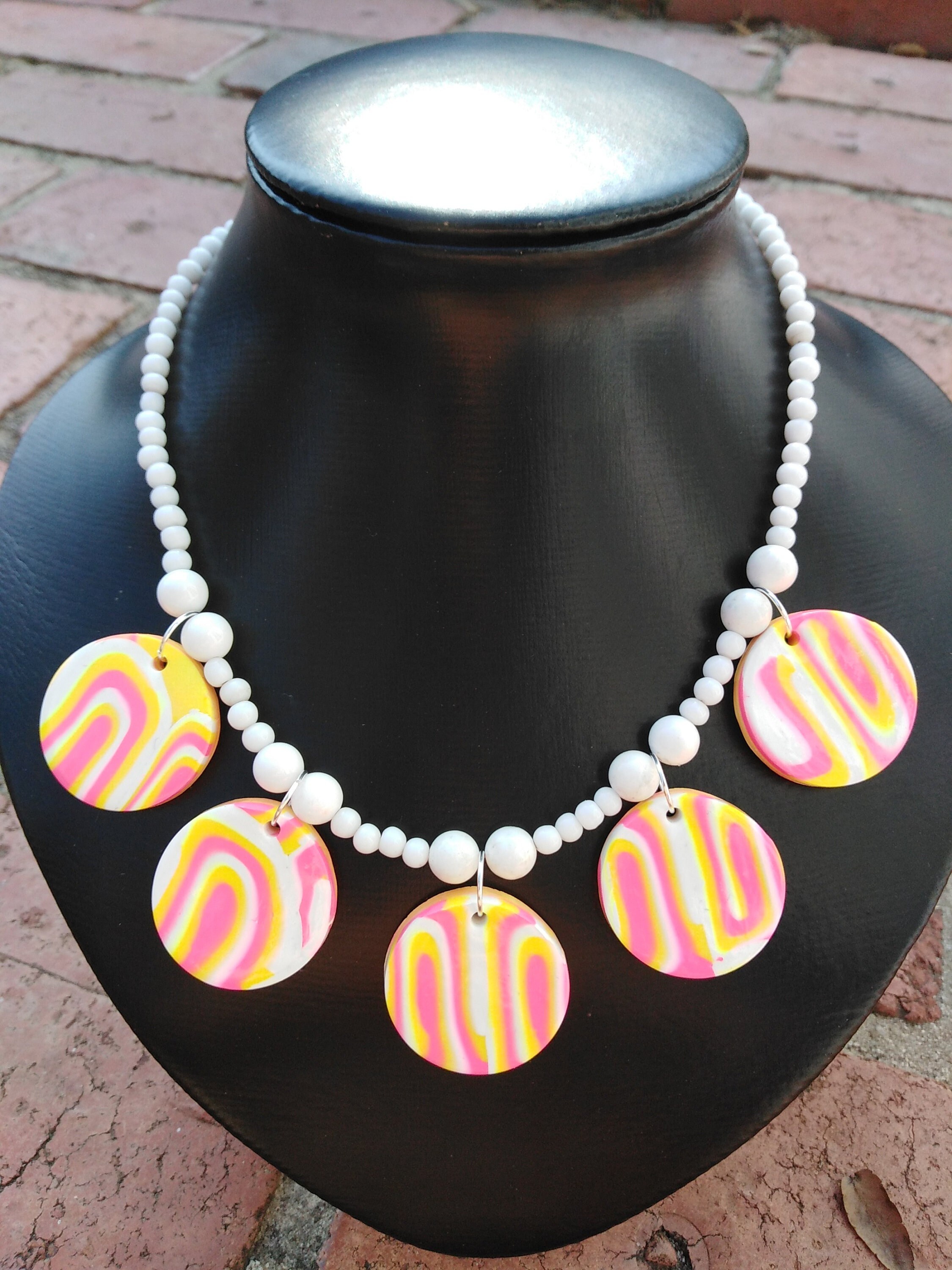 60s Look Avant Garde Necklace, Mod Necklace, Psychedelic Jewellery, 60s ...