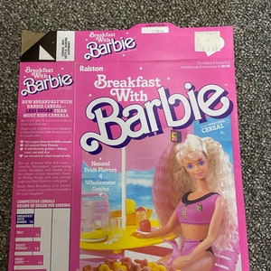 Vintage 1989 Ralston Breakfast With Barbie Cereal Box - Magazine Offer ...