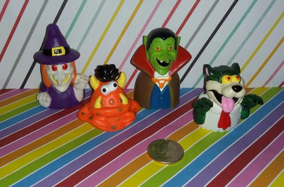Vintage Applause Set of 4 PVC Halloween Finger Puppets - Etsy UK