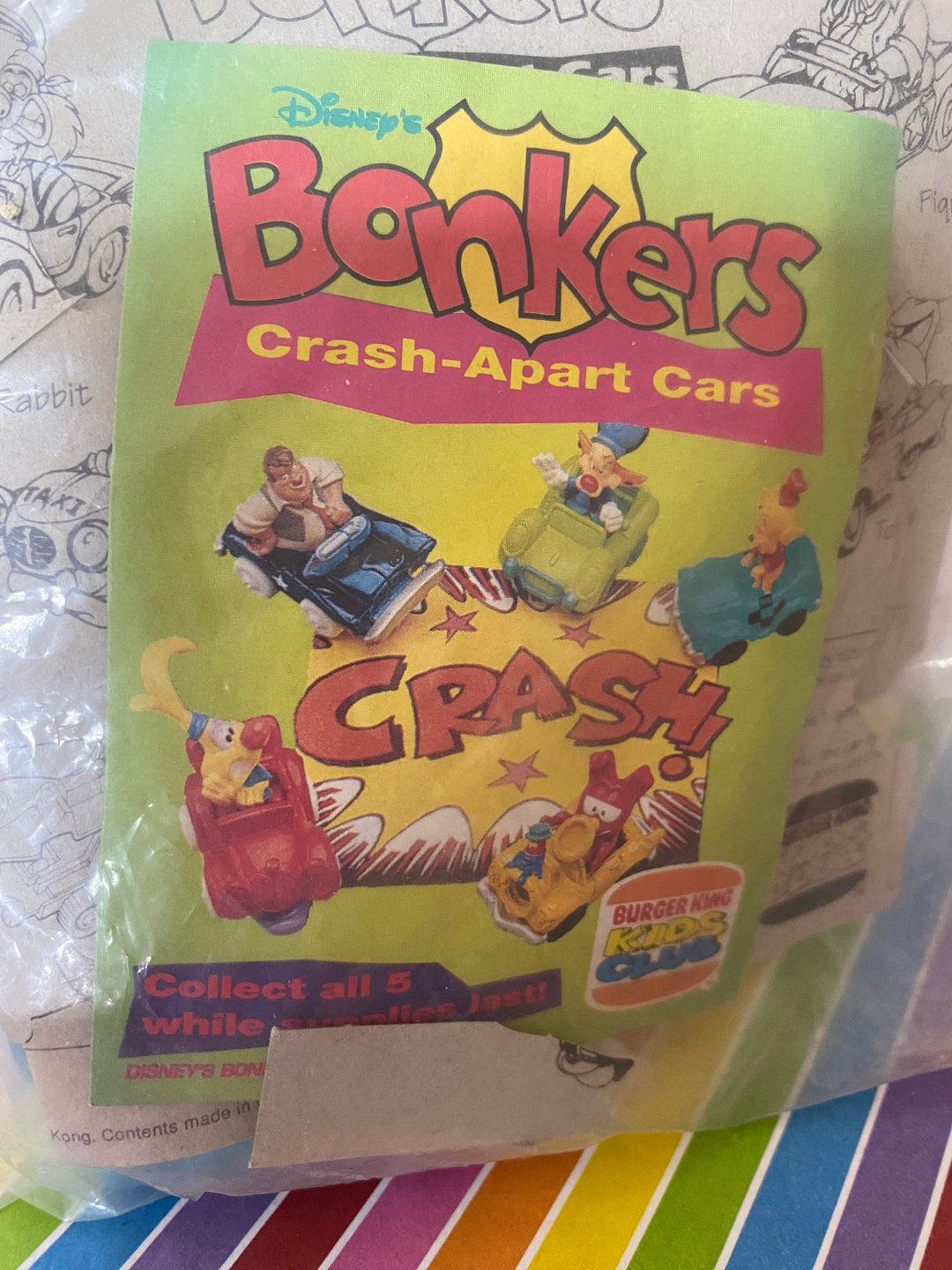 Vintage Sealed 1993 Disney Afternoon Bonkers Burger King Kids Meal ...