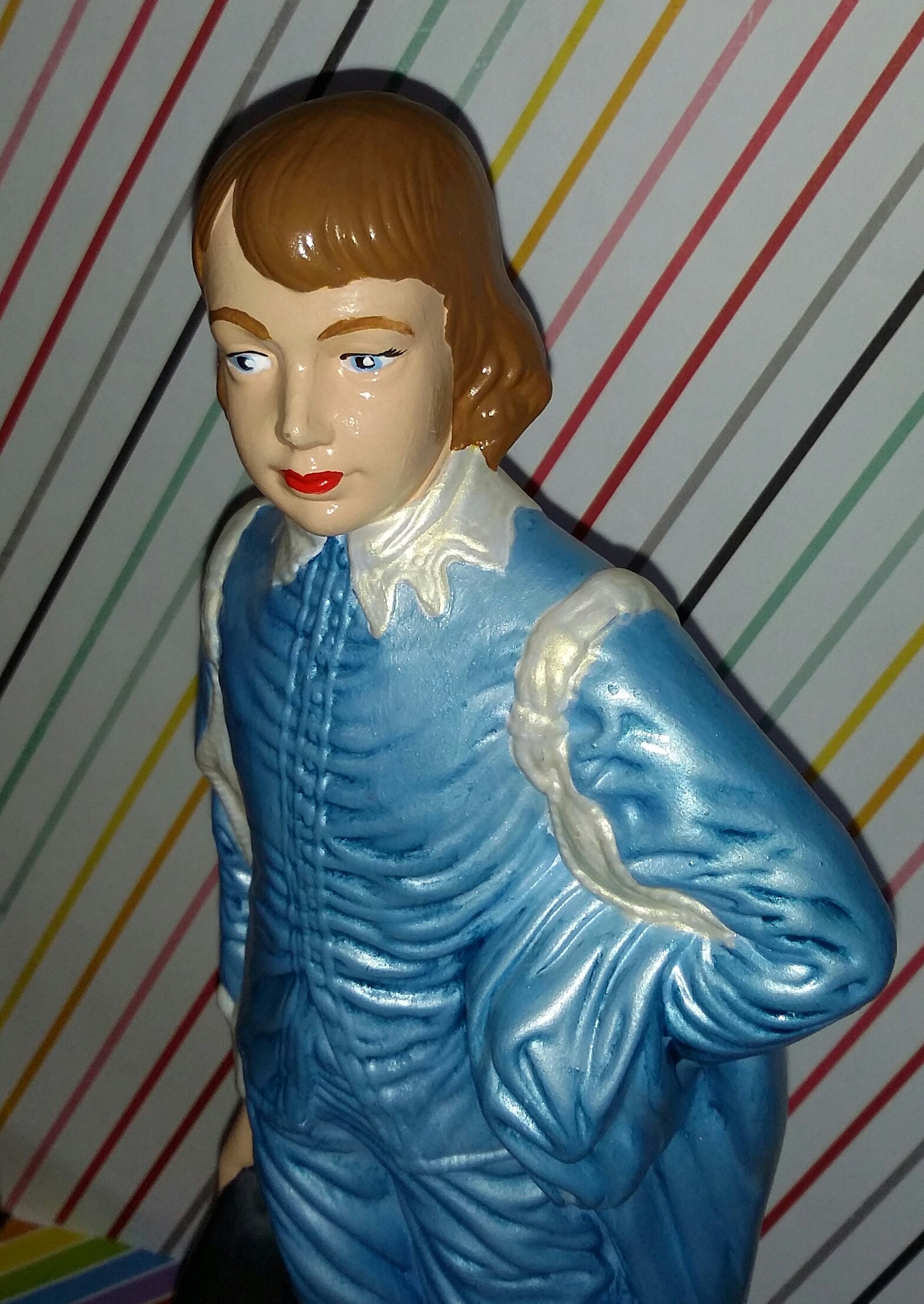 Hand Painted 12 Ceramic Little Boy Blue Statue | Etsy