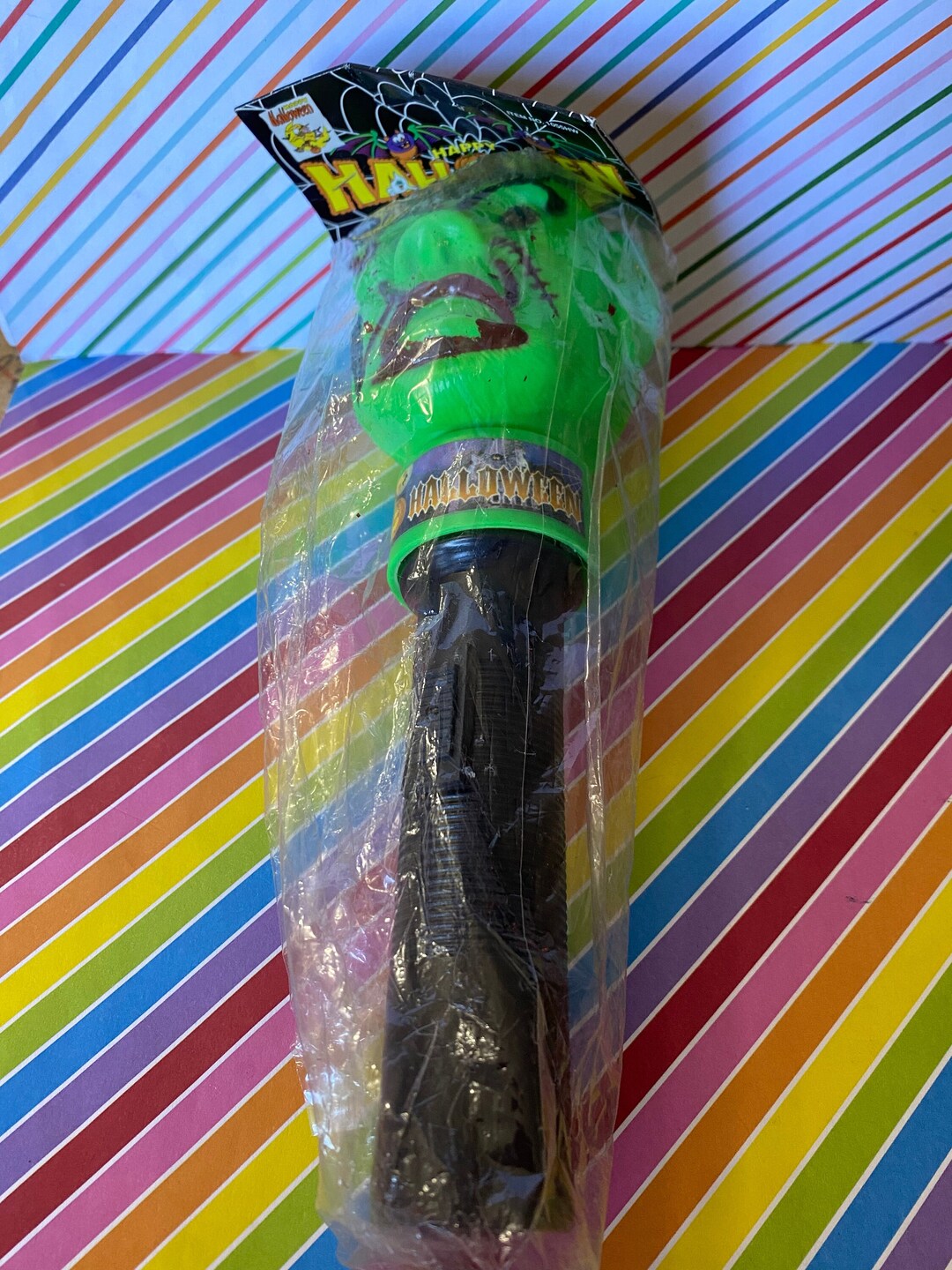Vintage Blow Mold Monster Halloween Flashlight in Bag - Etsy