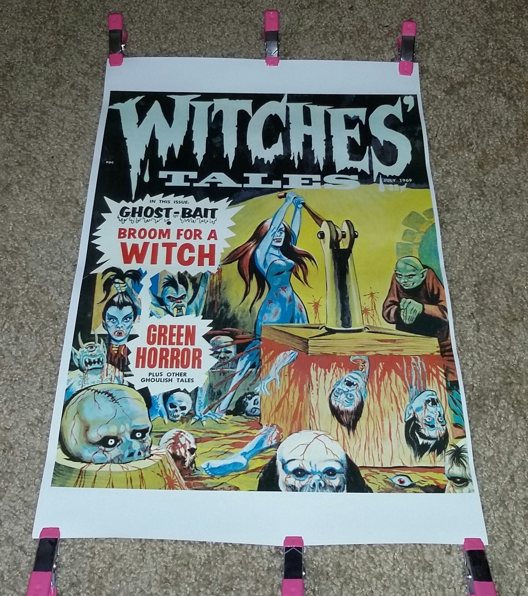 Modern Laser Print of 1969 Witches Tales Horror Magazine Cover - Etsy